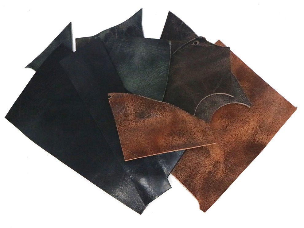 Two Pounds of Vintage Glazed Buffalo Leather Scrap - 8-10oz Heavyweigh ...