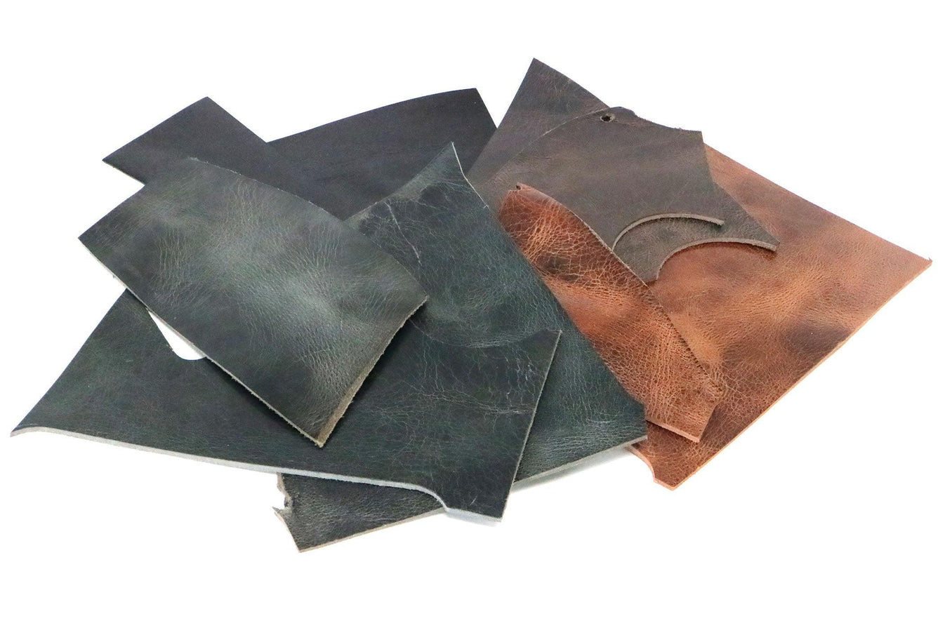Two Pounds of Vintage Glazed Buffalo Leather Scrap - 8-10oz Heavyweigh ...