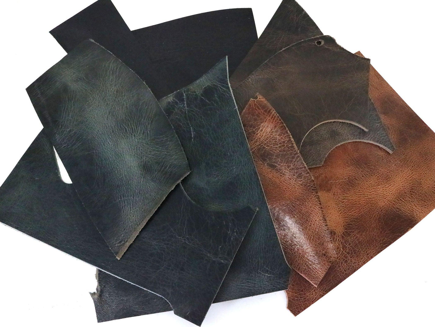 Two Pounds of Vintage Glazed Buffalo Leather Scrap - 8-10oz Heavyweigh ...