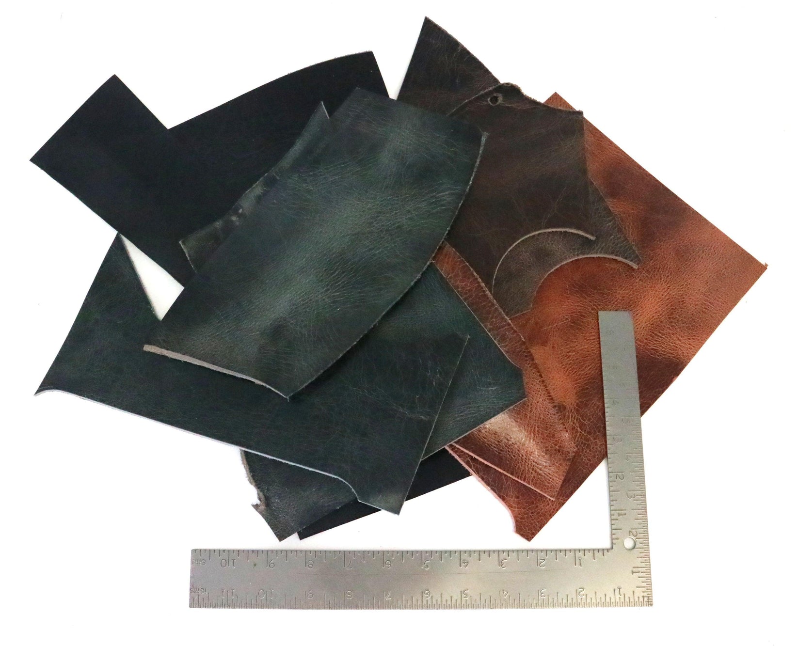 Two Pounds of Vintage Glazed Buffalo Leather Scrap - 8-10oz Heavyweigh ...